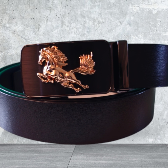 Accessories | Mens Stalion Emblem Leather Belt With An Adjustable ...
